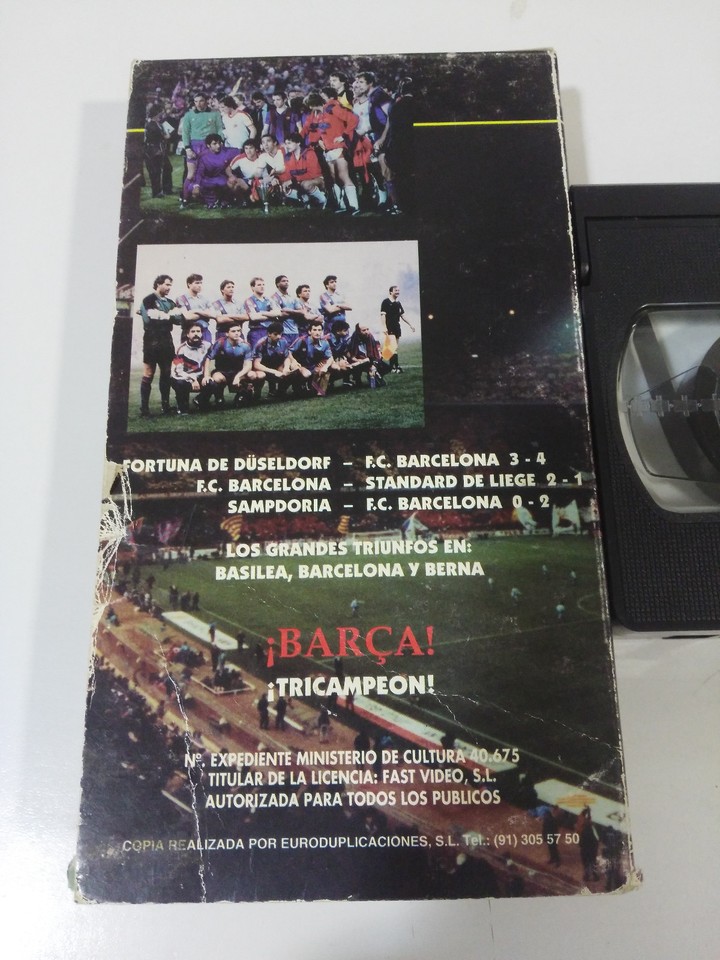 Barca! Tricampeones! Dusseldorf Liege Sampdoria - VHS Spanish Edition ...