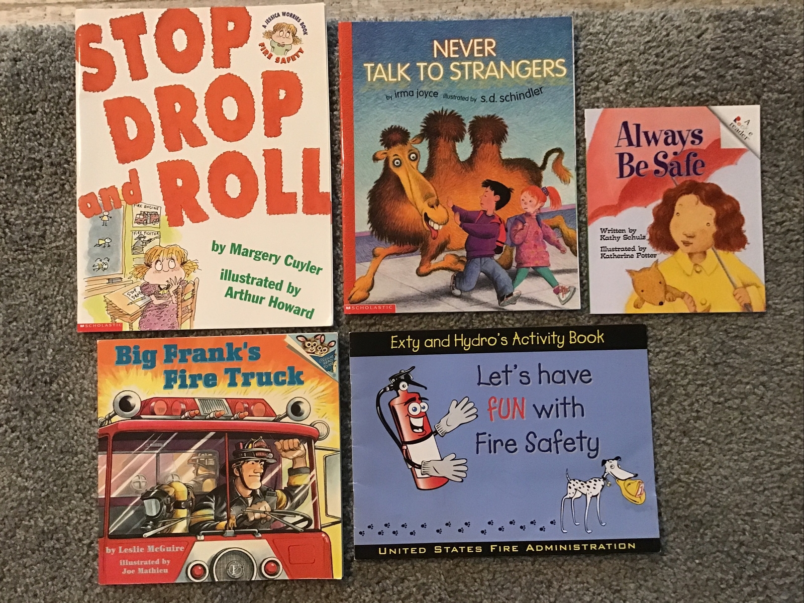 EUC Lot of 4 Paperback Children’s Books Fire Stranger Safety & Activity ...