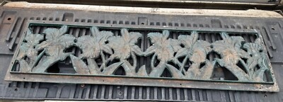 Innova Cast Iron Metal Art Bench Back Flowers Salvage 45 5/8”Long ...