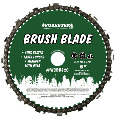 Forester 8" Chainsaw Chain Loop Brush Cutter Blade - 1" / 20mm Arbor | eBay