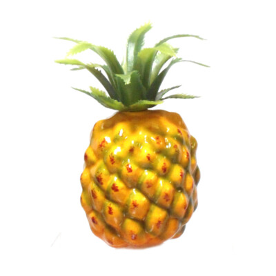 Artificial Mini Pineapple - Plastic Decorative Fruit Yellow Pineapples ...