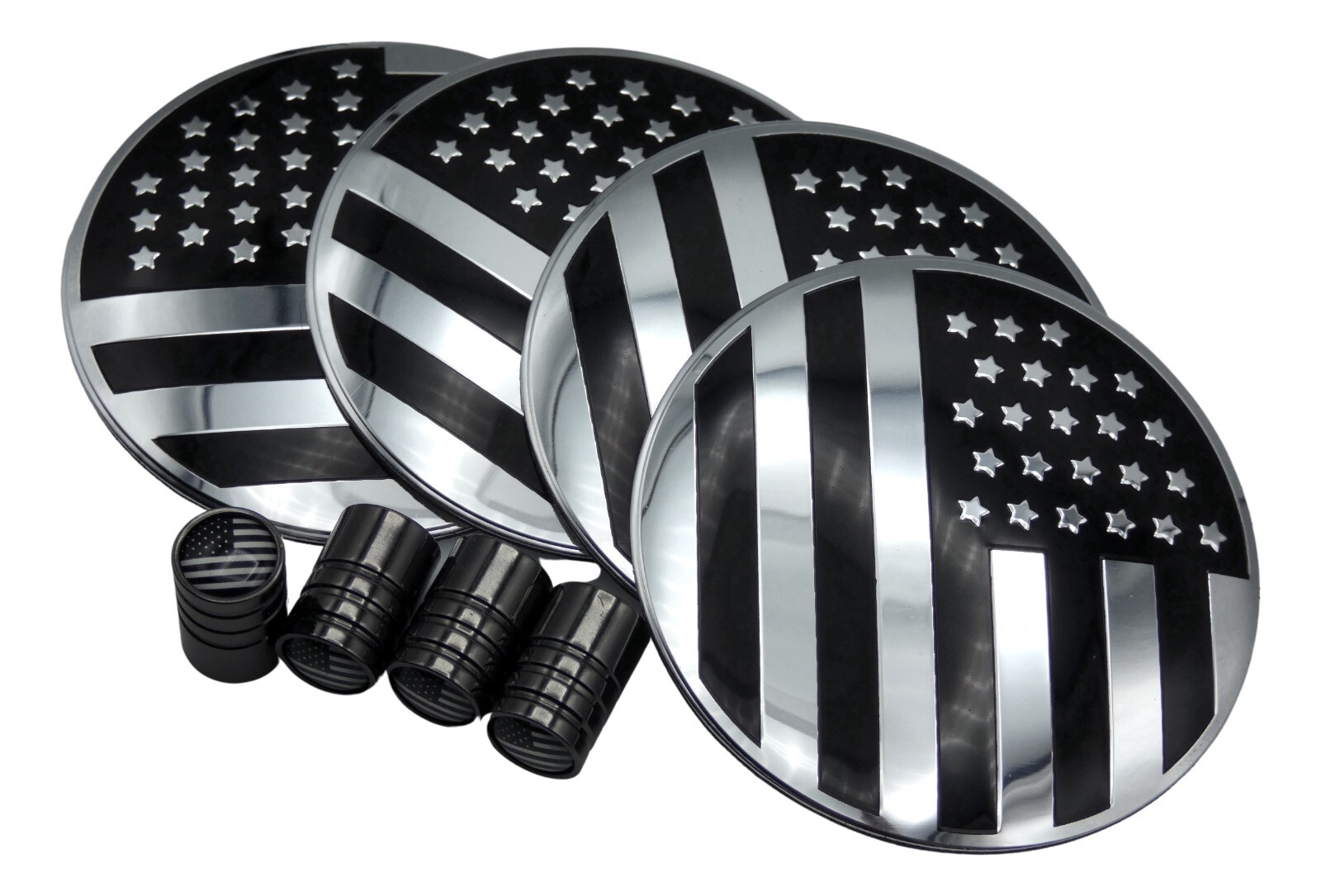 American Flag Wheel Center Cap Decal Stickers 2.2" 56mm + matching Tire ...
