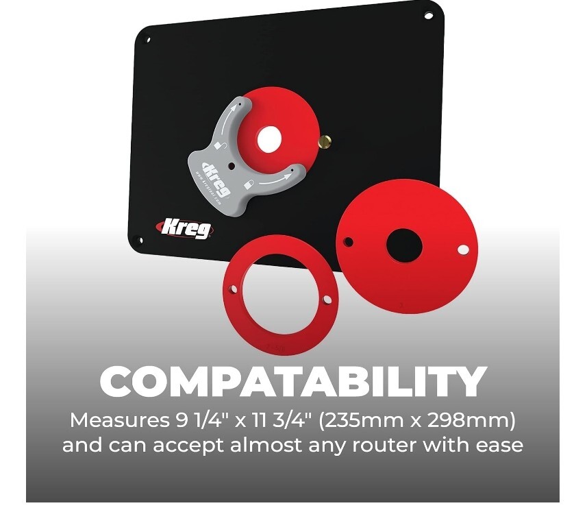 Kreg PRS4034 Precision Router Table Insert Plate - Predrilled for ...