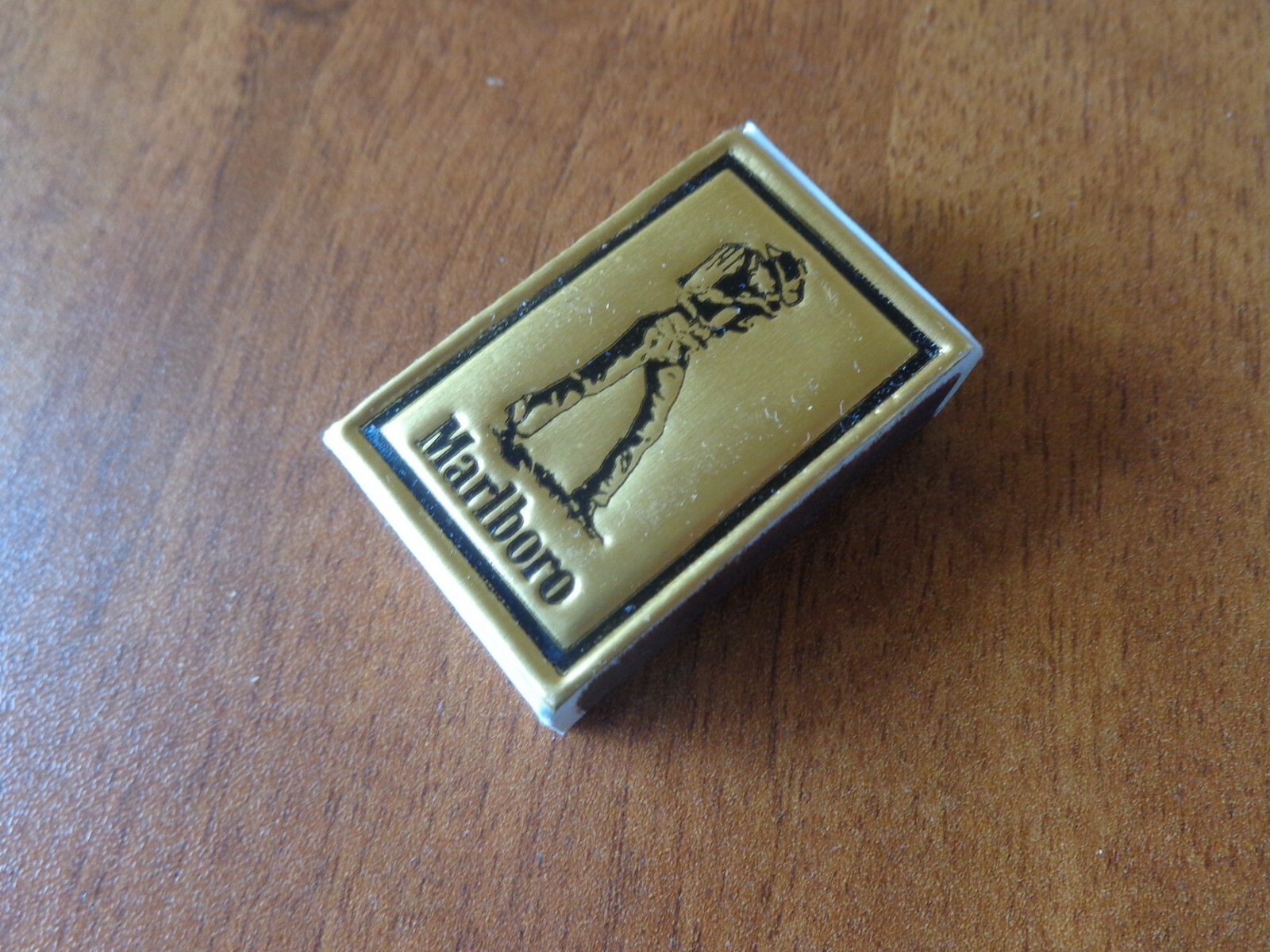 VTG OLD RARE ADVERTISING "MARLBORO" MAN COWBOY GOLDEN FOIL MINI ...