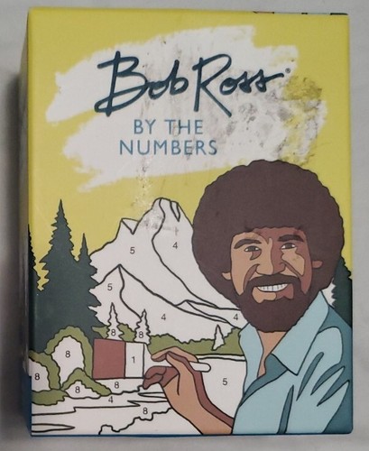 Bob Ross Mini Paint by Numbers set, instructions, canvas, paint, easel ...
