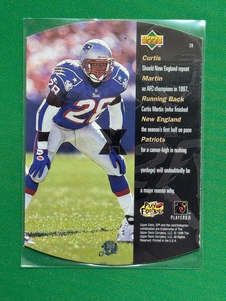 1998 SPx Football Die-Cut #28 Curtis Martin | eBay