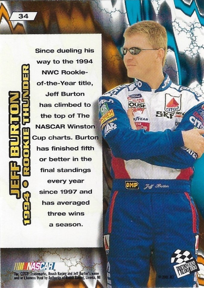 2001 Press Pass VIP NASCAR Auto Racing Trading Cards - Your Choice | eBay