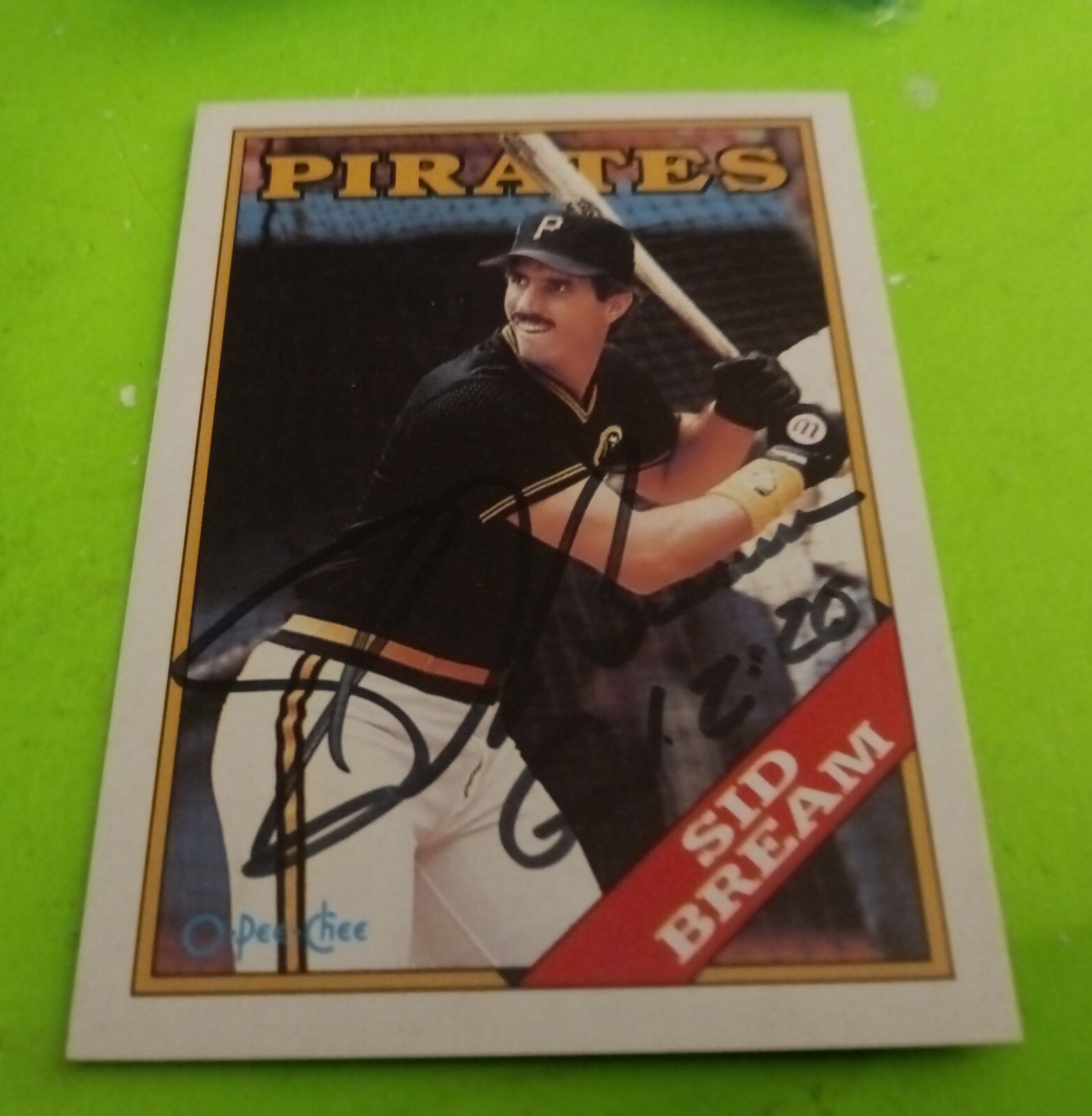 1988 Sid Bream SIGNED Topps Baseball Card #478 Pittsburgh Pirates ...