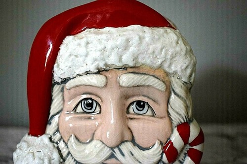 Ceramic Santa Head Face Napkin Holder Christmas Holiday St. Nick | eBay