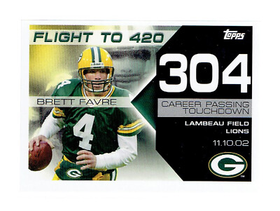 Brett Favre 2008 Topps Flight to 420 #BF304 Green Bay Packers HOF | eBay