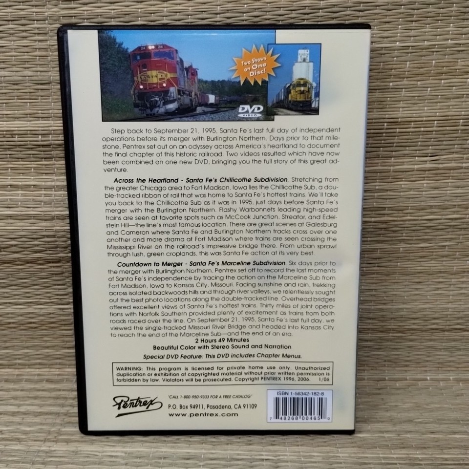 Santa Fe Combo DVD Pentrex Chillicothe Marceline Subdivision Burlington ...