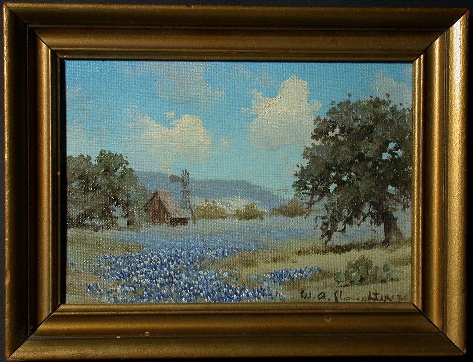 W. A. Slaughter ( USA 1923-2003 Dallas ) Frühlingslandschaft mit ...