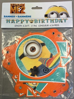 Despicable Me 2 Happy Birthday Letters Banner 6.24’ Long Minions | eBay