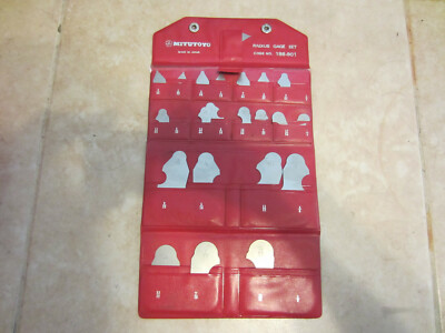 Mitutoyo Radius Gage Set Stainless code no. 186-901 Fractions. | eBay