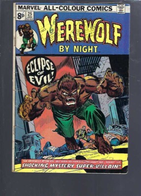 WEREWOLF BY NIGHT 25 - UK VARIANT - BRONZE AGE HORROR SERIES - MARVEL ...