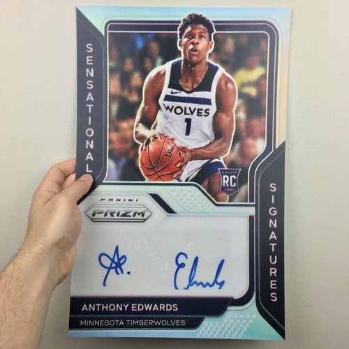 Timberwolves Anthony Edwards Rookie Auto Panini Sensational Signatures ...