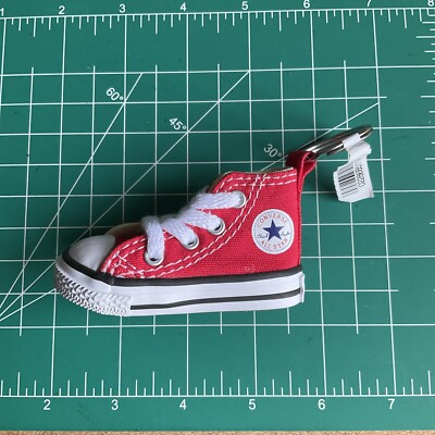 NEW RED Converse Keychain Key Ring ALL STAR CHUCK TAYLOR PATCH SNEAKER ...