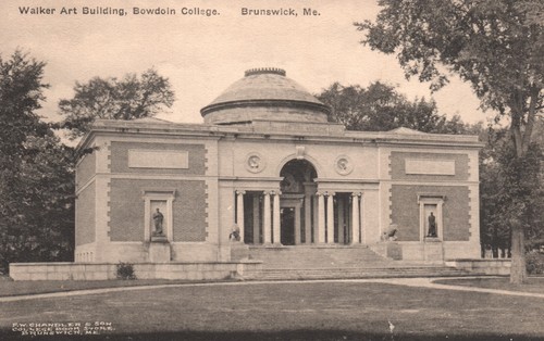 Postcard ME Brunswick Walker Art Building Bowdoin College Vintage PC ...