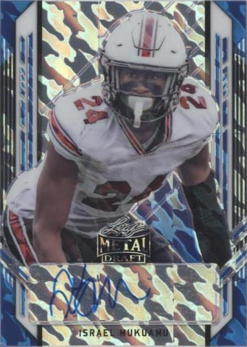2021 Leaf Metal Draft - Portrait Autographs Israel Mukuamu #PA-IM1 Blue ...