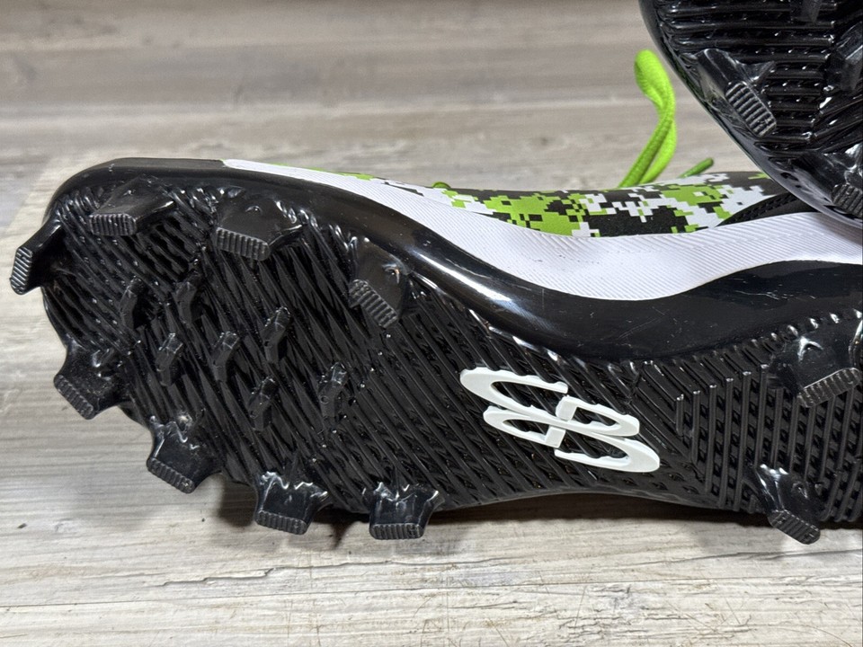 Boombah Dart Digi Camo Molded Cleats Black Lime Green White Shoe Mens ...