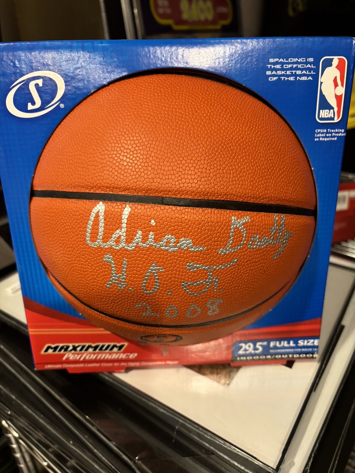 Adrian Dantley Autographed/Signed Game Ball Series Basketball JSA W/HOF ...