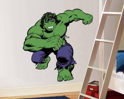 THE INCREDIBLE HULK Decal Removable WALL STICKER Art Classic Marvel ...