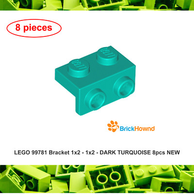 LEGO 99781 Bracket 1x2 - 1x2 - DARK TURQUOISE 8pcs NEW | eBay Australia