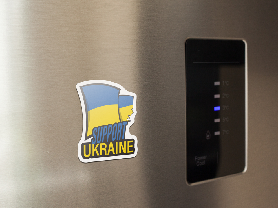 Car Bumper Sticker Magnet Sign - 5x4 in. Support Ukraine Flag | eBay