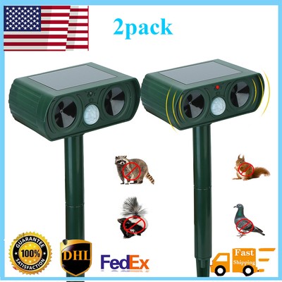 Ultrasonic Deer Solar Motion Activated Deterrent to Scare Cat | eBay