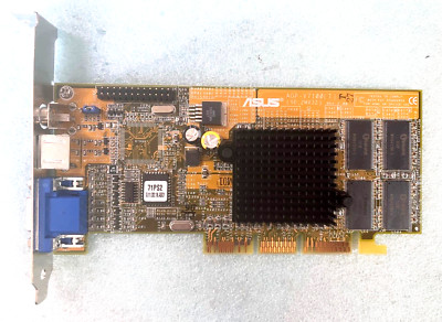 VINTAGE ASUS AGP-V7100(T) GEFORCE2 MX 32 MEG AGP VIDEO CARD OEM DIRECT ...