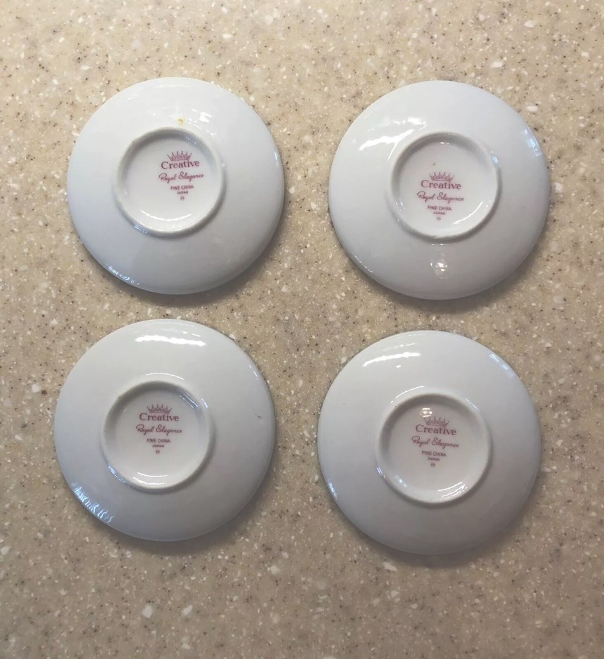 Creative Fine China Set Of 4 Royal Elegance Coasters 3 3/4” | eBay