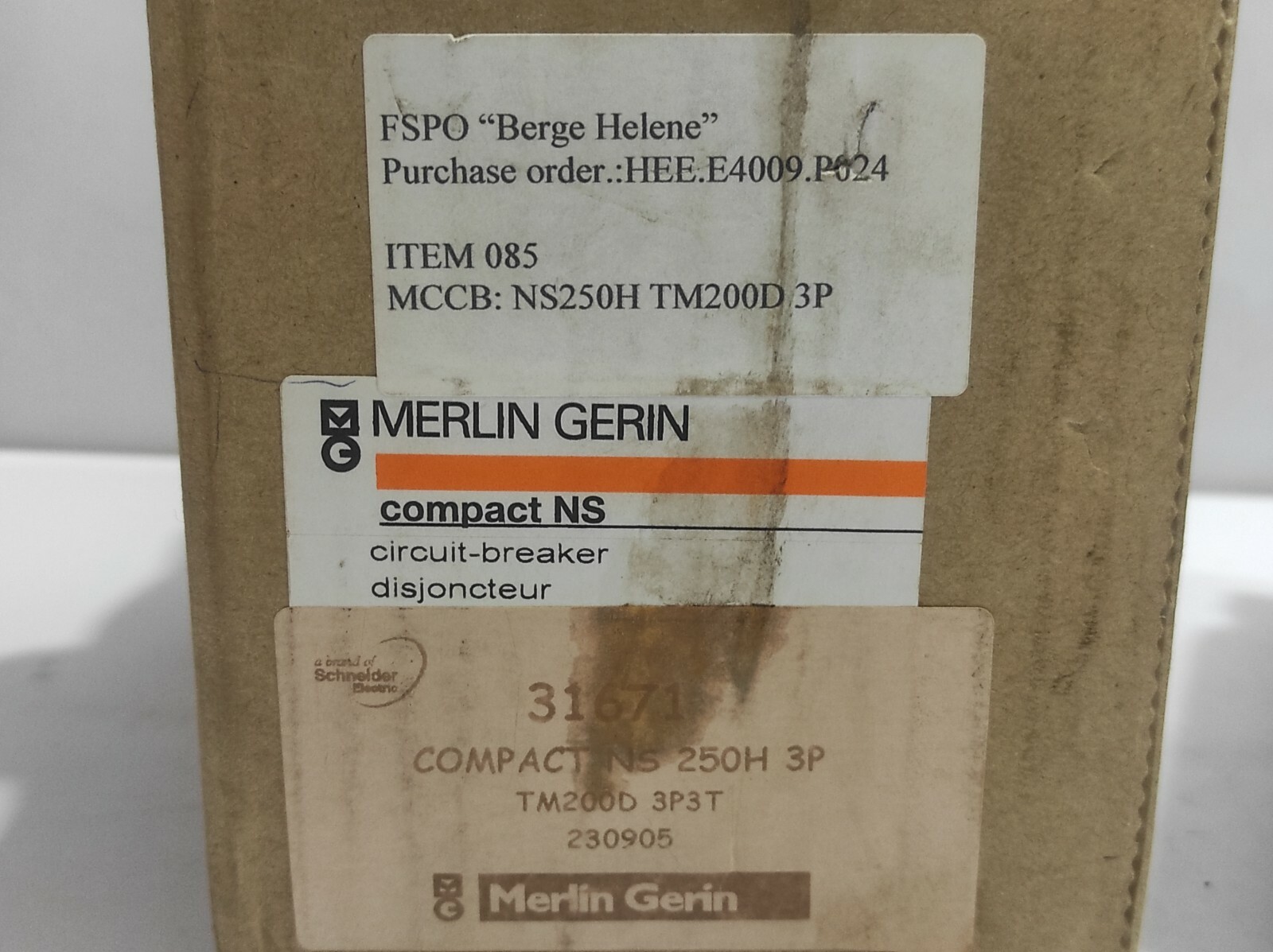 Merlin Gerin 31671 Circuit Breaker NS250H TM200D | eBay Australia