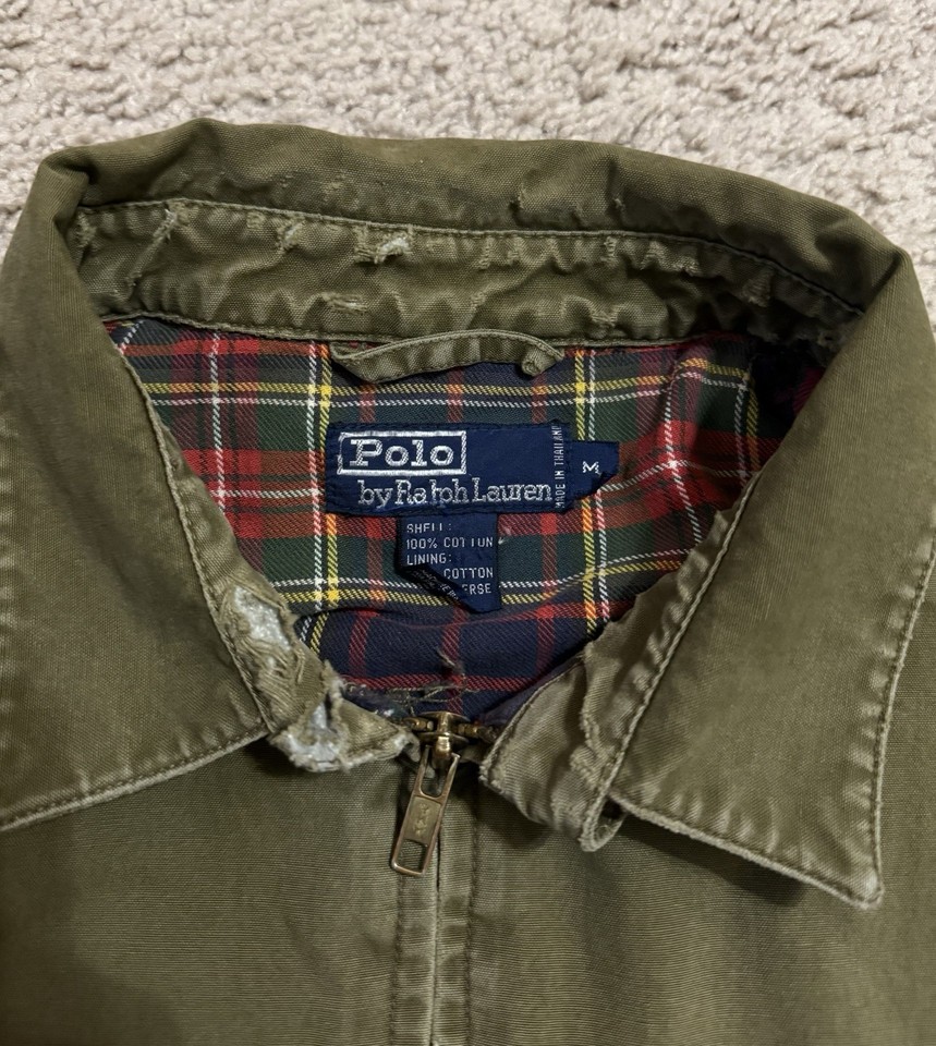 Vintage Polo Ralph Lauren Harrington Jacket Trashed Condition Size ...