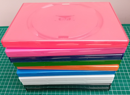 10 x Empty DVD Cases Colours: Green Red Pink Blue White Black Disney ...