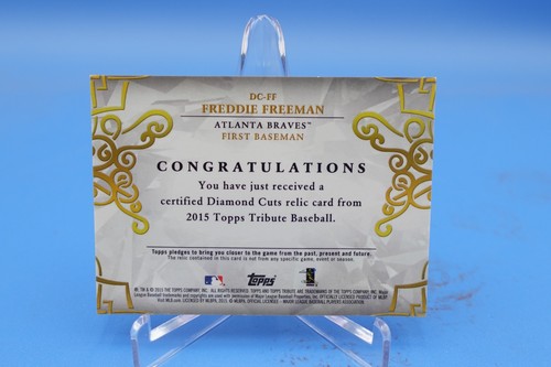 2015 Topps Tribute - Diamond Cuts Relics Freddie Freeman #DC-FF Gold ...