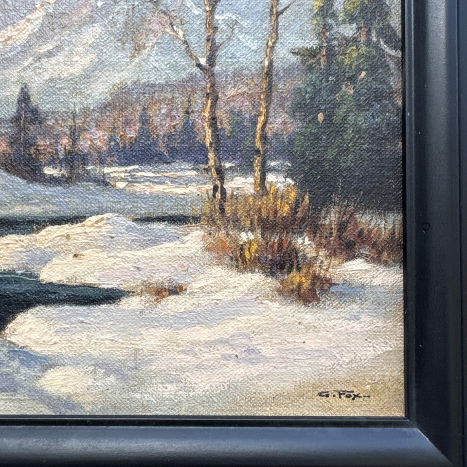 ANTIQUE PAINTING IMPRESSIONIST LANDSCAPE GARNET FOX LISTED NY SMALL GEM ...