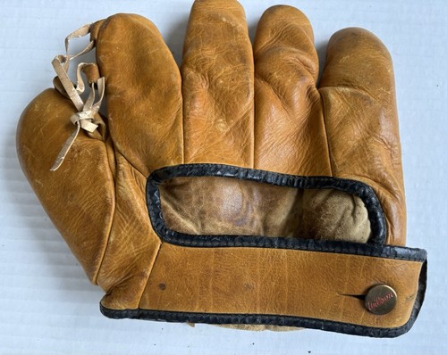 Vintage '40s Wilson Augie Galan Baseball Glove -rare LEFTY-Orig laces ...
