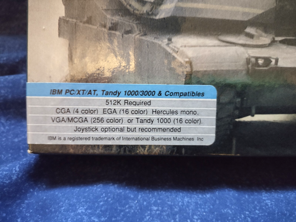M1 Tank Platoon for IBM PC Tandy 5.25" Floppy Disks BIG BOX 1989 ...