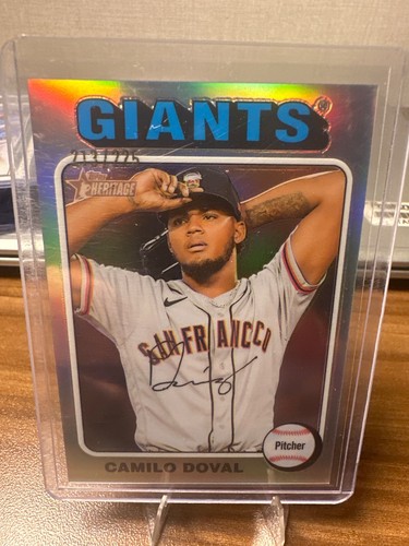 2024 Topps Heritage High Number - Camilo Doval #99 Chrome Silver Border ...