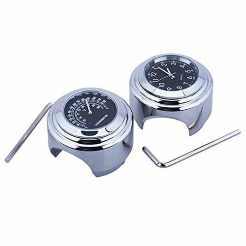 Compact aluminum alloy motorcycle handlebar clock thermometer watches ...