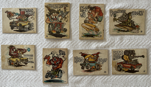 8 1970's DONRUS ODD & ODDER RODS SERIES TRADING CARD STICKERS | eBay