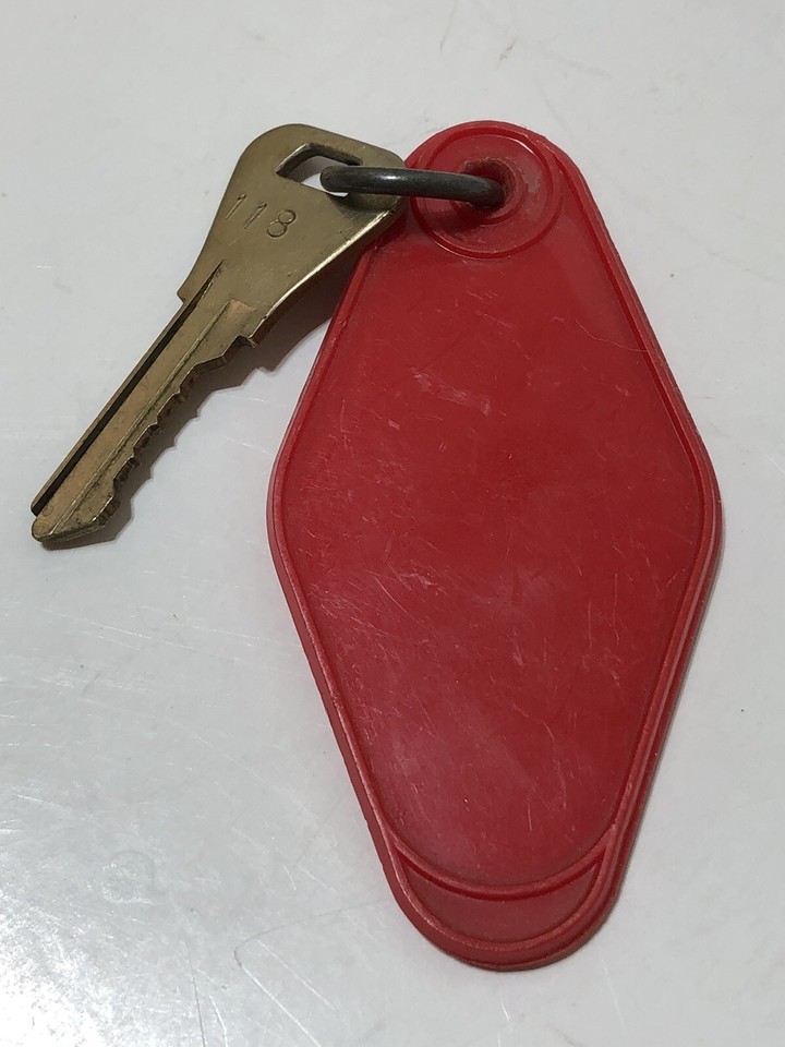 Vintage STEARLEYS I-80 INN Hotel / Motel Room Key and RED Fob - GIBBON ...