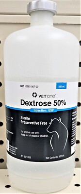 Dextrose 50% for Cattle Treatment of Ketosis 500ml Vet One | eBay