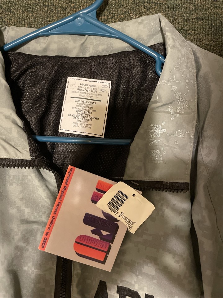 IPFU Jacket X-Large Digital Reflective PT Wind Breaker Army USGI NWT ...