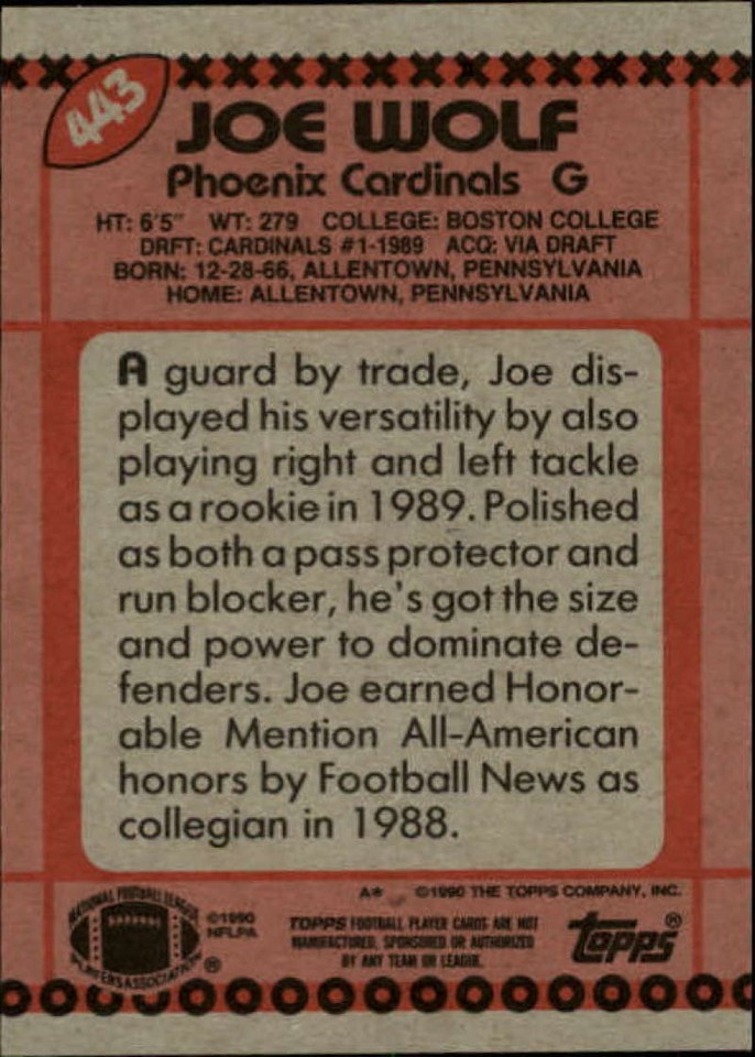 1990 Topps #443 Joe Wolf Cardinals | eBay