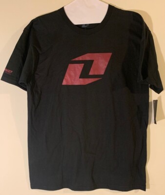 One Industries Logo Tee T-Shirt Black/Burgundy Print Men's Size Large L ...
