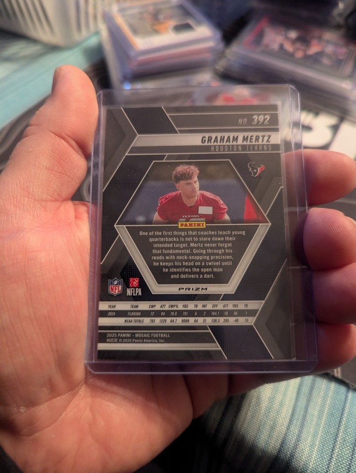 2025 Mosaic Football GRAHAM MERTZ Rookie Honeycomb Prizm Card #392 ...