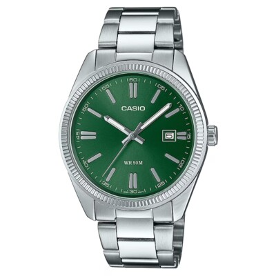 Casio Green Dial Stainless Steel Watch - MTP-1302PD-3AVEF D | eBay