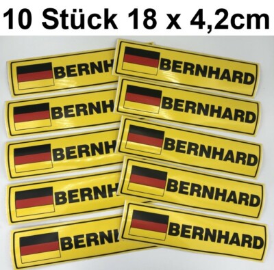 10x Sticker Name Bernhard Aufkleber Car Germany Nameplate | eBay