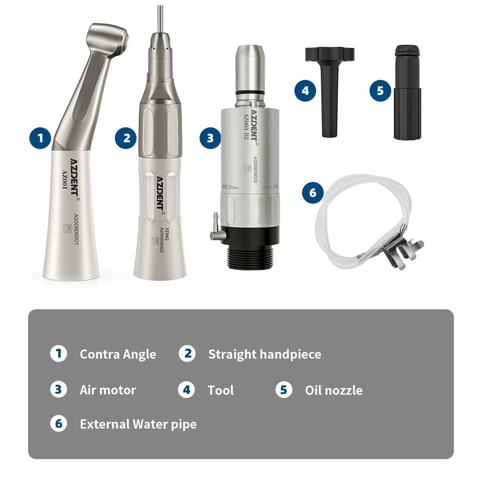 AZDENT Dental Hygiene Prophy Handpiece /Slow Low Speed Handpiece Kit 2 ...